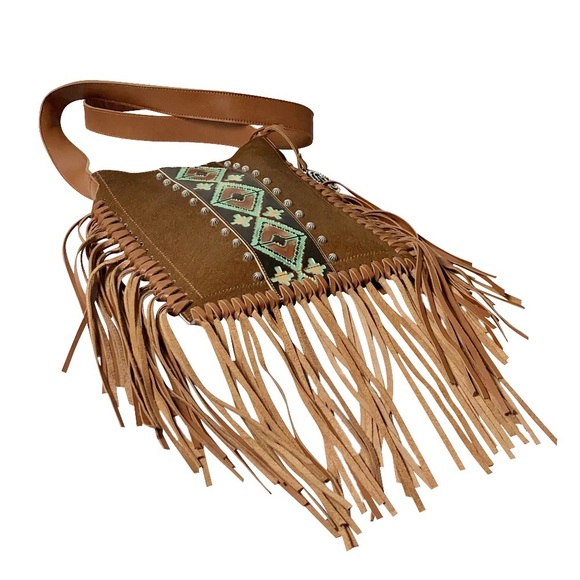 Raviani | Bags | New Raviani Brown Cowhide Fringe Leather Crossbody ...